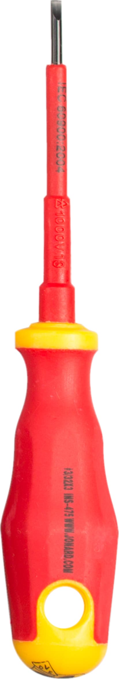 Jonard INS-475 - Insulated Screwdriver, 1/8" x 3", Cabinet Slotted ...