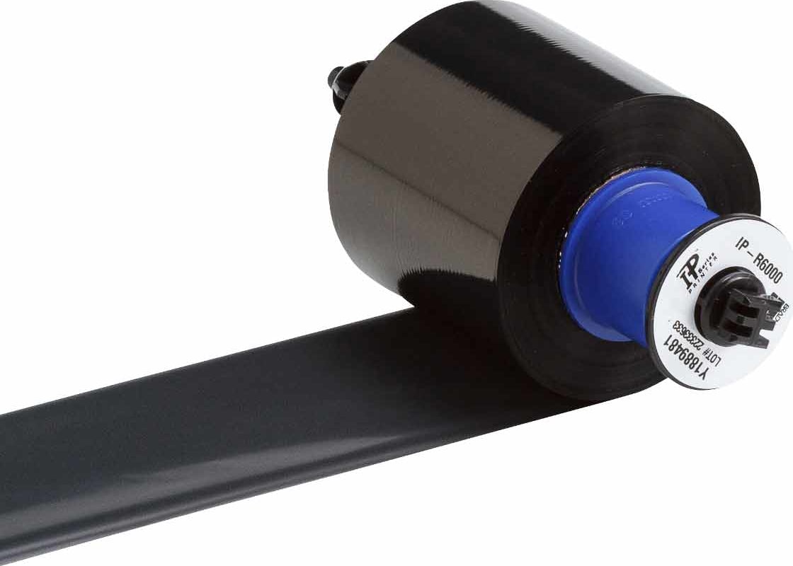 Brady IP-R6300 Printer Ribbon, Halogen Free, 2.36" W x 984 ft L, Black ...