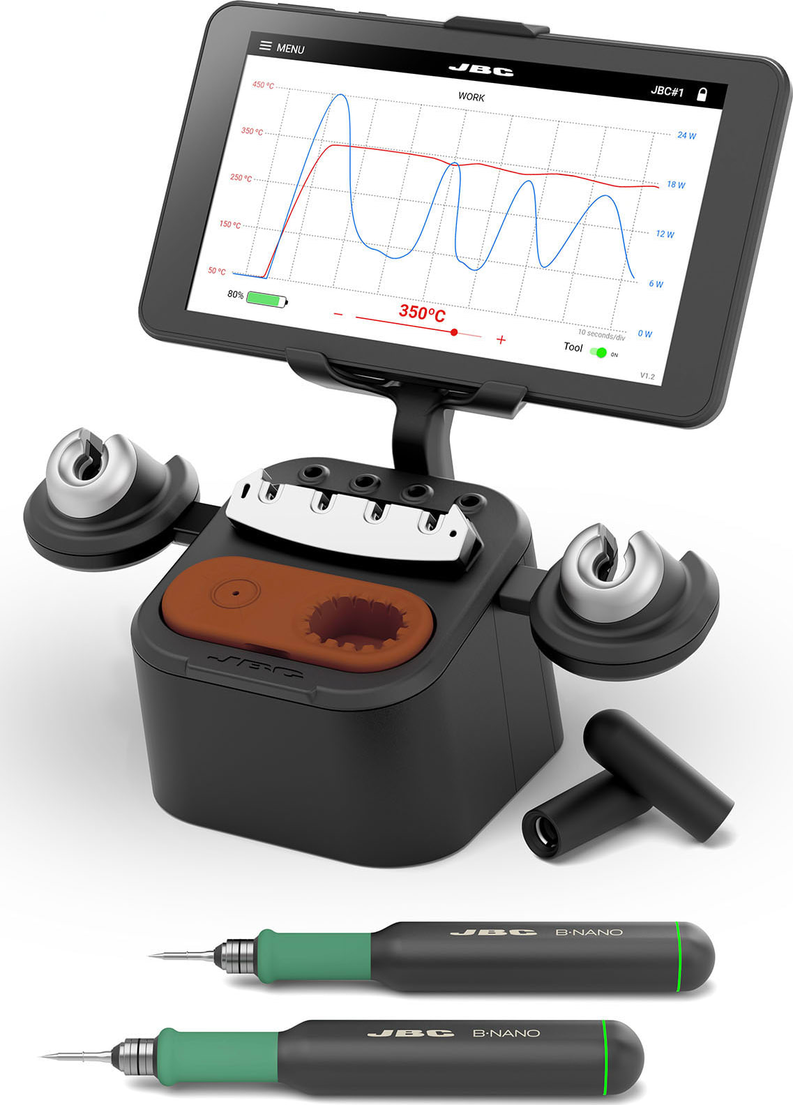 JBC B-IRON DUAL NANO - Battery Powered Nano Soldering Station with Two ...