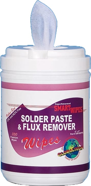 JNJ Industries SW100PFR - Solder Paste & Flux Remover, 6" x 9", 100 Wipes/Canister | TEquipment
