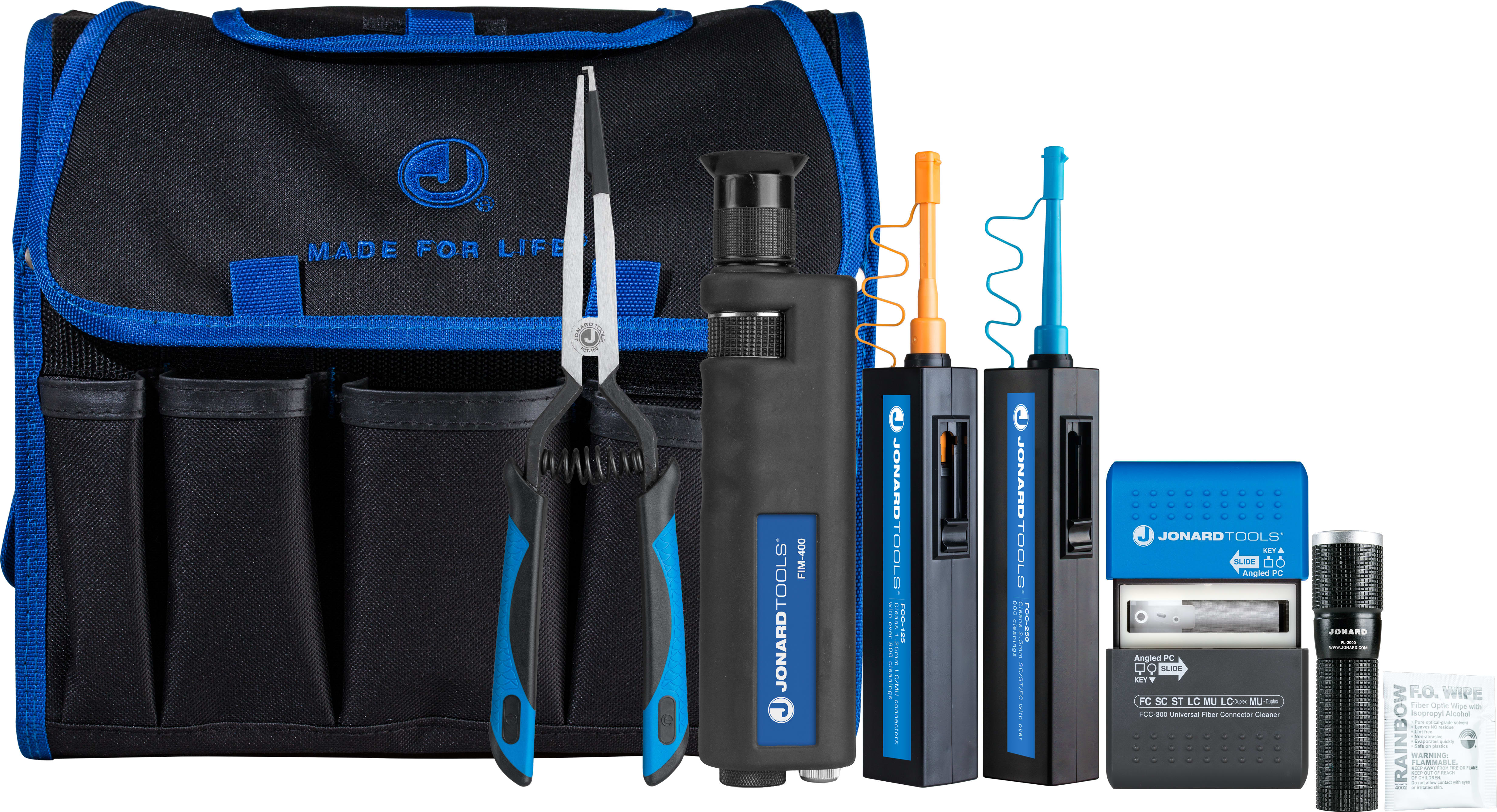 Jonard TK-189 - Fiber Optic Connector Cleaning and Inspection Kit w ...