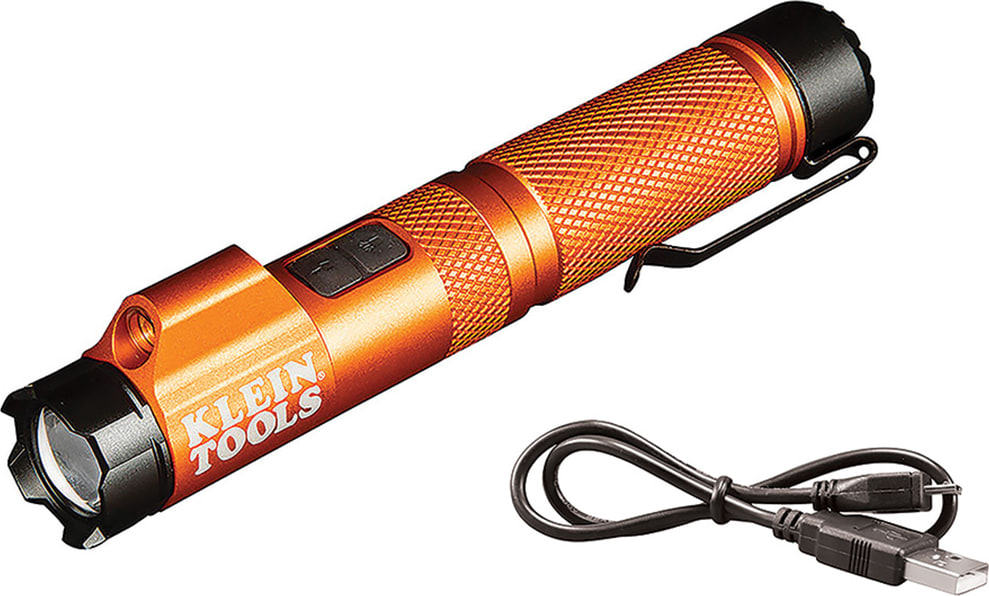 Klein Tools 56040 - Rechargeable Focus Flashlight with Laser | TEquipment