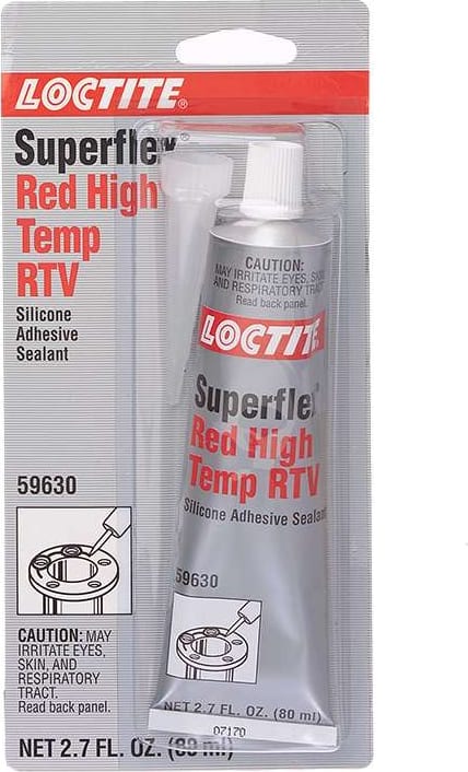 Loctite 135507 - Superflex Red High Temp RTV Silicone Adhesive Sealant, 80 mL Tube, Carded ...