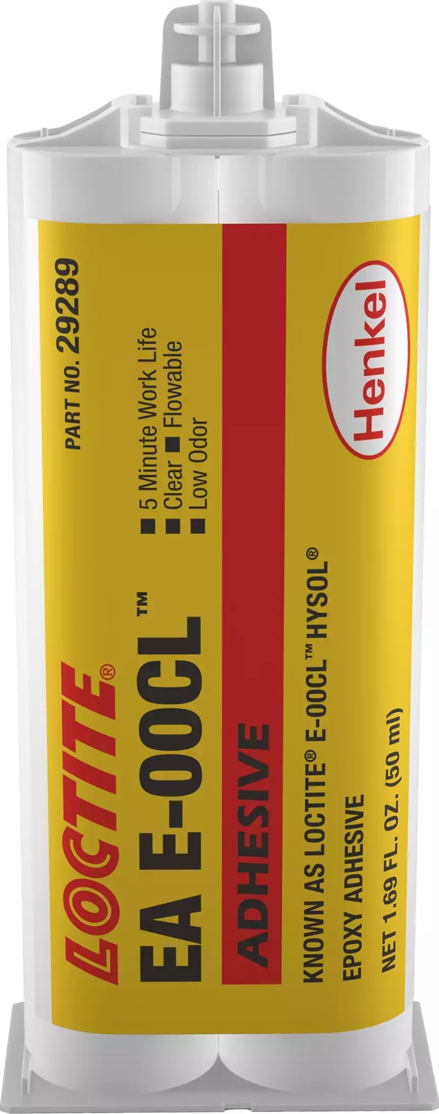 Loctite E-00CL HYSOL - Structural Epoxy Adhesive, Clear, 50mL Dual ...