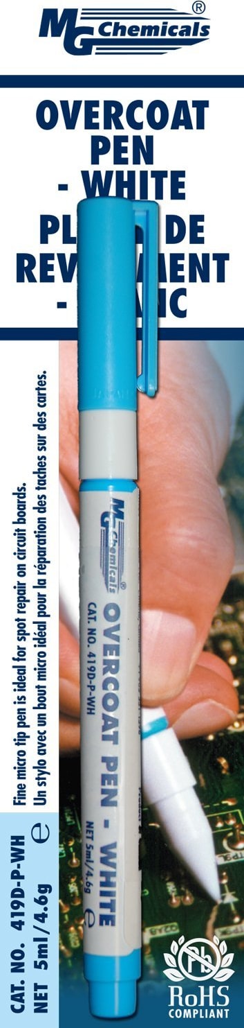 MG Chemicals 419D-P-WH - Overcoat Pen, White, 0.16 fl. oz., Pen, 419D-P ...