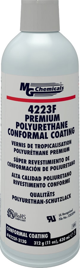 MG Chemicals 4223F-312G - Urethane Conformal Coating, 1-part, 430 mL Aerosol, 4223F Series ...