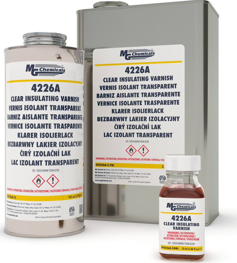 MG Chemicals 4226A-3.78L - High Voltage Clear Insulating Varnish, Can, 1-Part Dielectric Coat, 3 ...