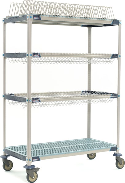 Metro PR48VX4 - MetroMax i Mobile Drying Rack w/Two Tray Racks, Two Pan ...