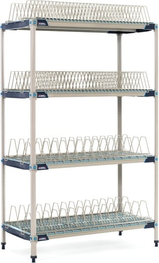 Metro PR48X4 - Stationary Drying Rack w/Two Tray Racks & Two Pan Racks ...