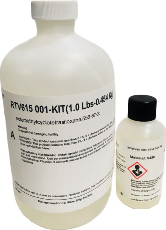 Momentive RTV615 - Silicone Rubber Compound, 1 Pound Kit, Clear ...