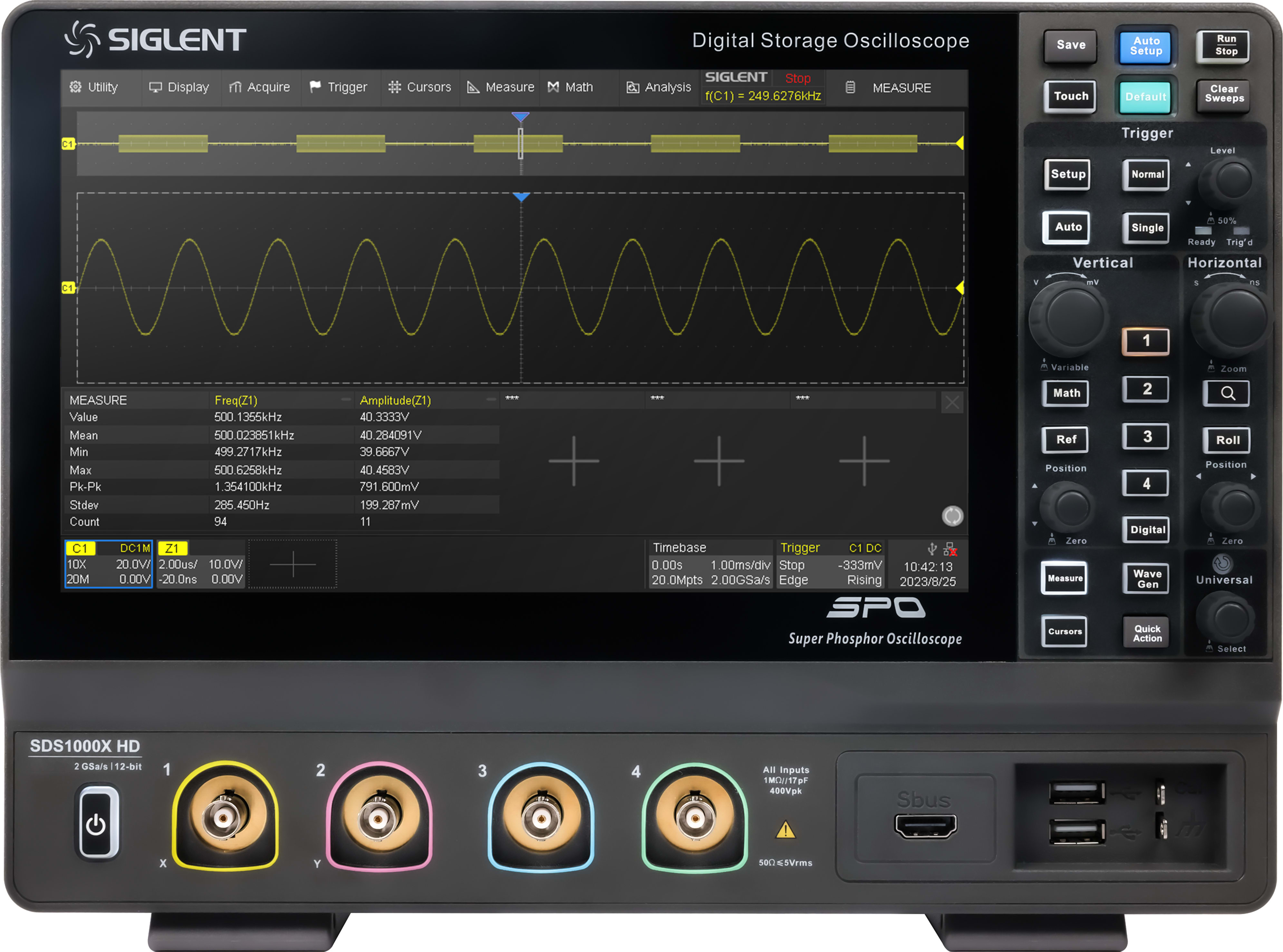 Siglent SDS1104X HD - Mixed Signal Oscilloscope (4 Channel / 100 MHz) | TEquipment
