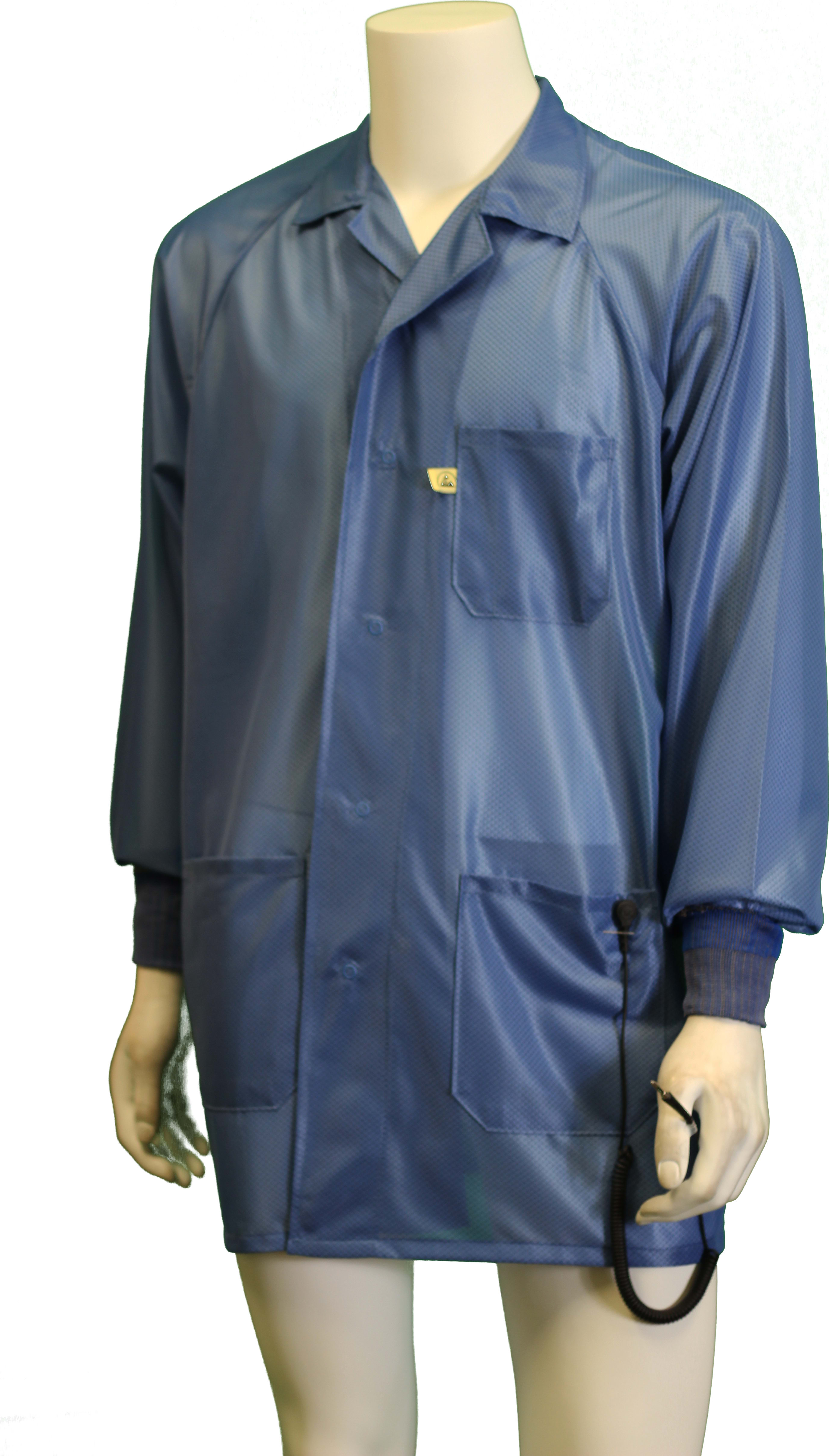 Tech Wear SOJ-23C-L - Sterling Knee-Length Coat w/ESD Cuffs, Lapel ...