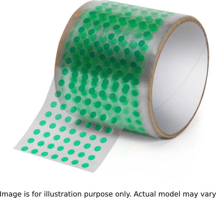 Techni-Pro 461-870 - Poly Dots, 1/4", 3" Core, 3.5 mil, Green | TEquipment