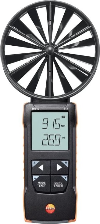 Testo 417 - Digital 4 inch Vane Anemometer with App Connection (Part ...
