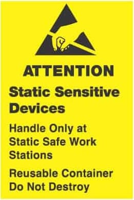 Transforming Technologies LB9140 - ESD Warning Label "Attention Static ...