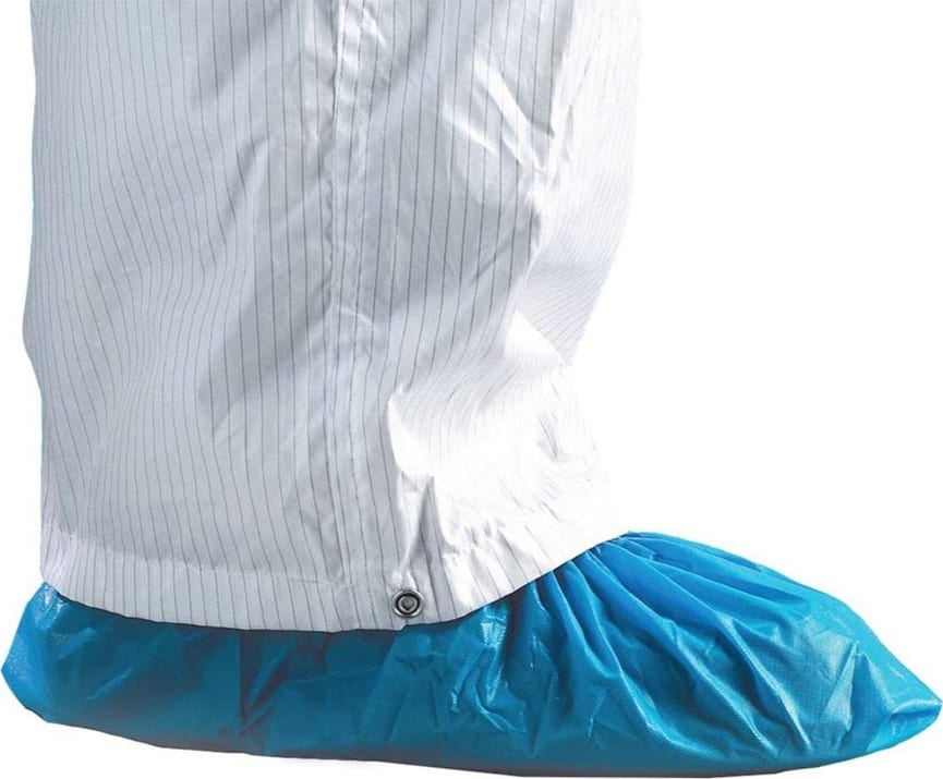 Valutek VTSHCVPL-BL Cleanroom Shoe Cover, Polyethylene, 16", Large ...
