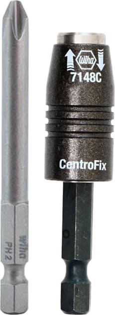 Wiha 71480 - Centrofix 1/4" Quick Release Bit Holder w/Phillips Bit #2 ...