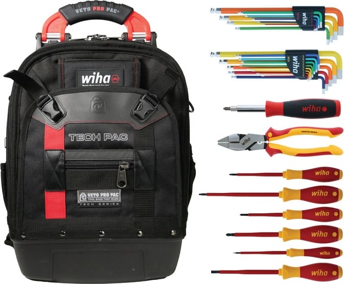 Wiha 91596 - 30 Piece Wiha Redstripe Tech Pac Tool Kit | TEquipment
