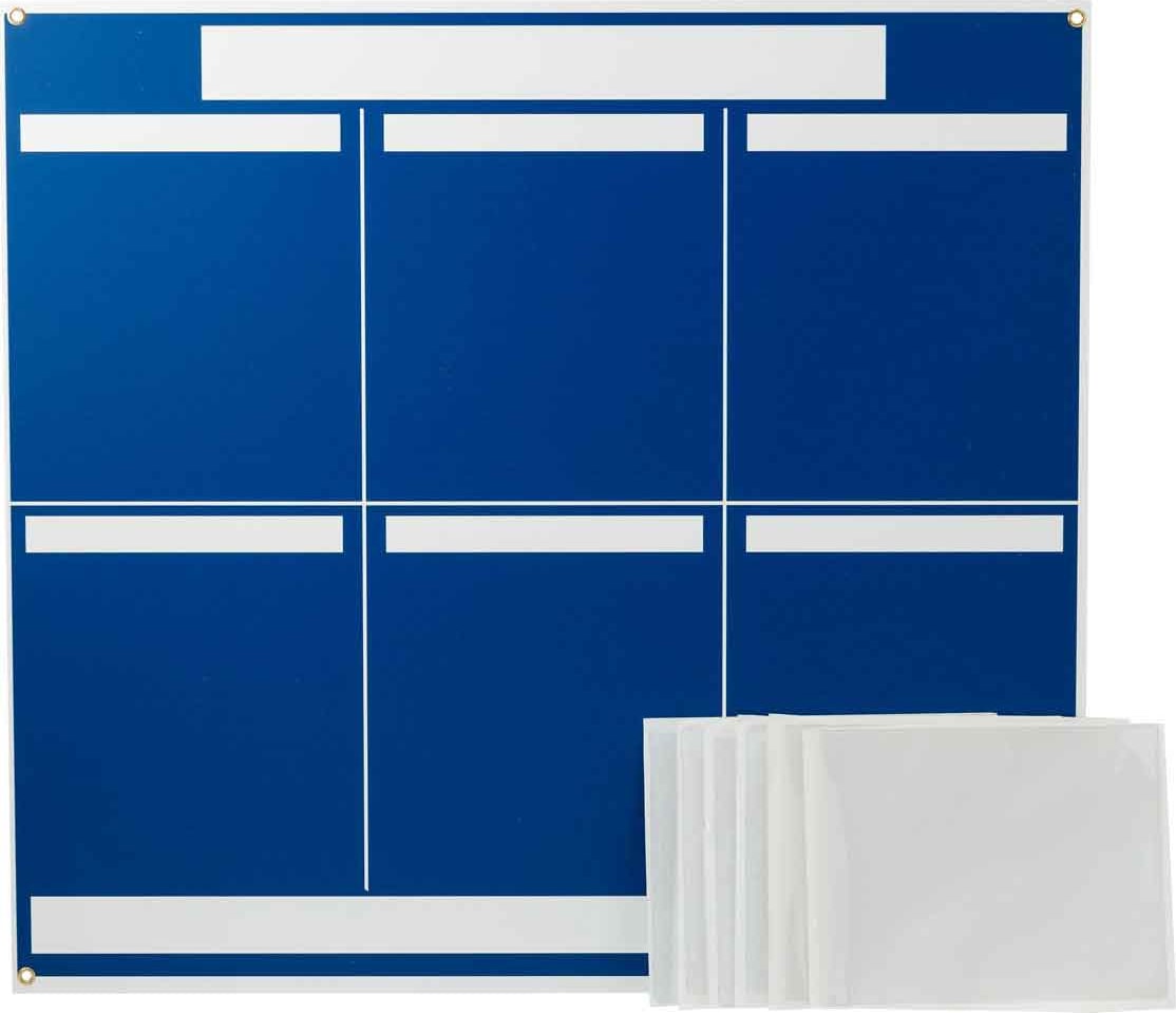 Brady 114613 - Blue 6-Panel Lean Communication Board | TEquipment