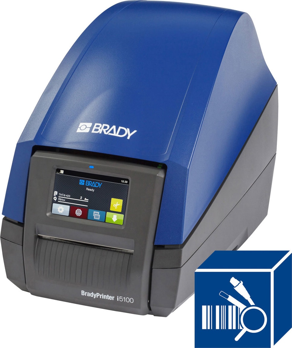 Brady 149456 - i5100 600dpi Industrial Autocut Label Printer w/Product & Wire ID Software Suite ...