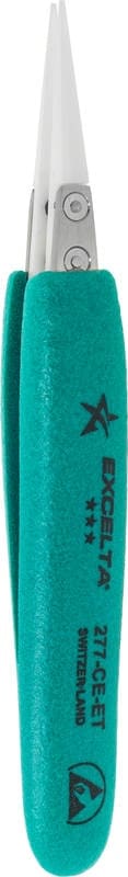 Excelta 277-CE-ET - White Zirconia Ceramic Tipped Tweezer, 5.5 ...