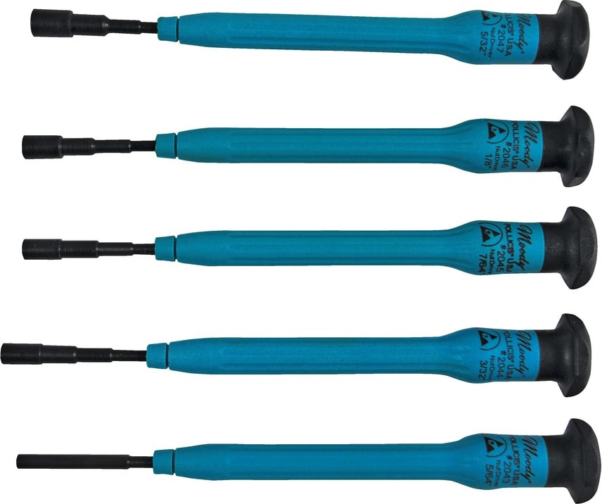 Moody 58-0350 - Inch Nutdriver Set, ESD-Safe, 5pc | TEquipment