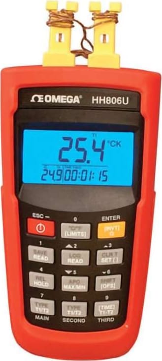 Omega Engineering HH806AU - Data Logger, High Accuracy, Temperature, K ...