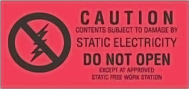 Transforming Technologies LB9150 - ESD Warning Labels, 1-1/2" x 3", Red ...