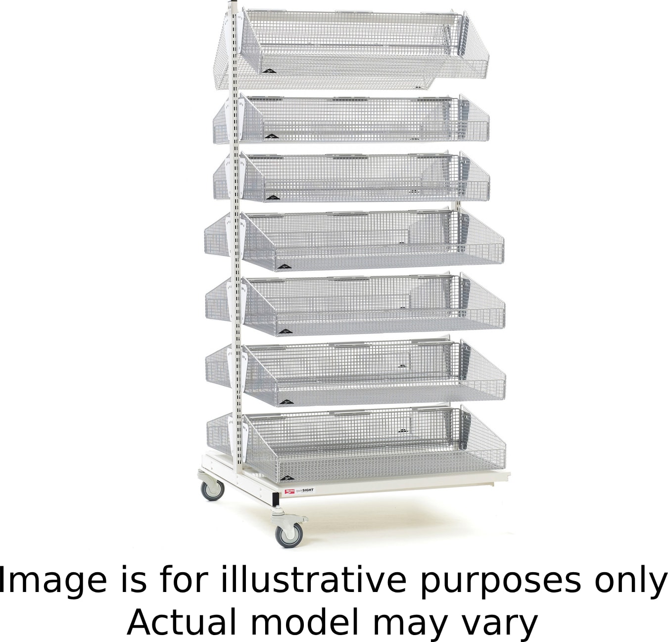 Metro QB248-M14A - qwikSIGHT Mobile Double-Sided 14-Basket Shelving Add ...