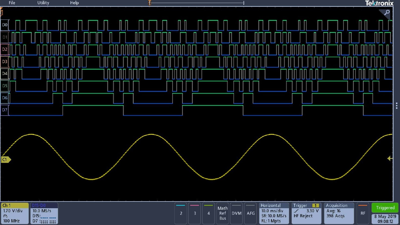 Tektronix SUP3 MSO - 16 digital channels, P6316 Digital Probe, and ...