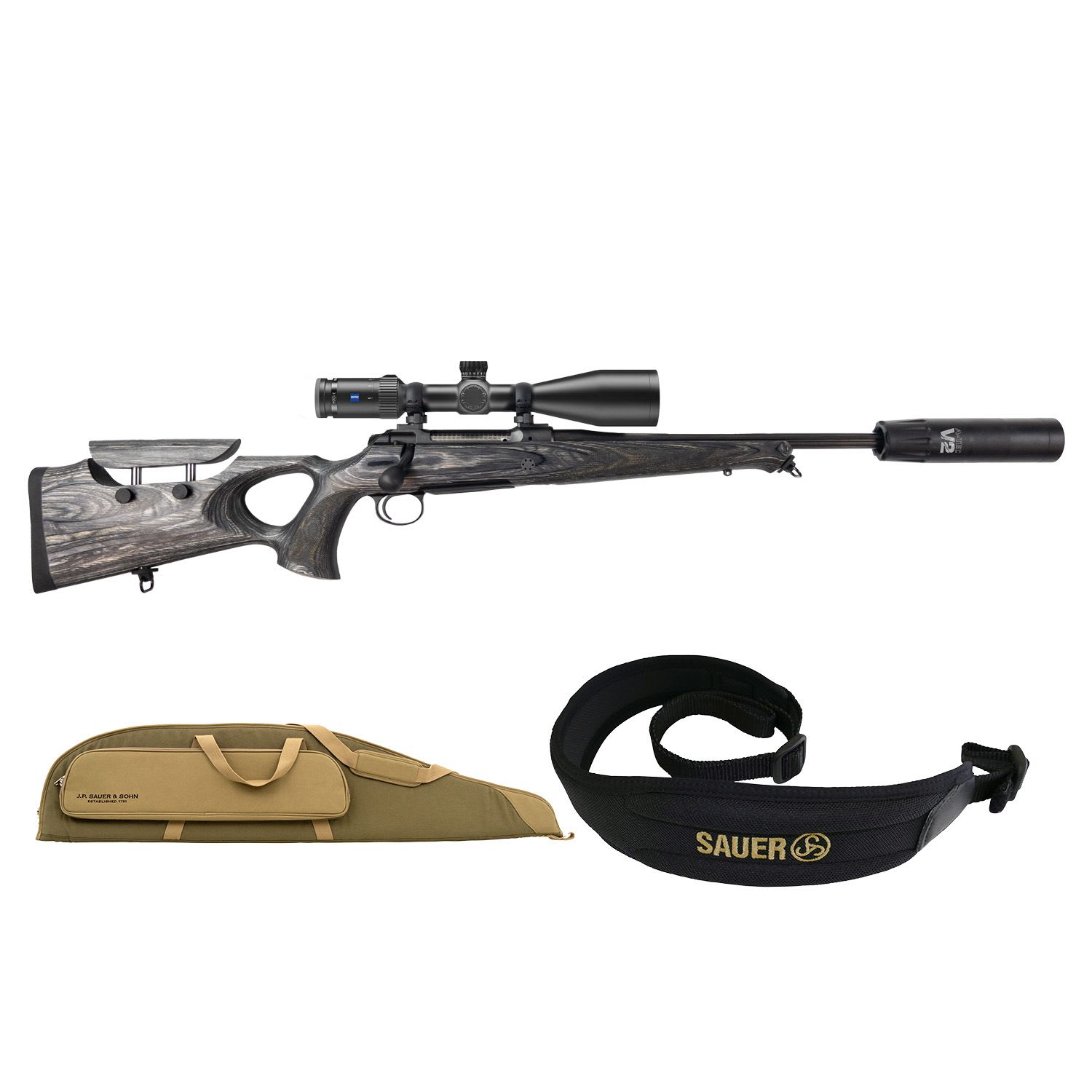 SAUER 101 GTI Jaktia Edition med Zeiss V4 3-12x56i ASV OG A-Tec V2 JAKTIA