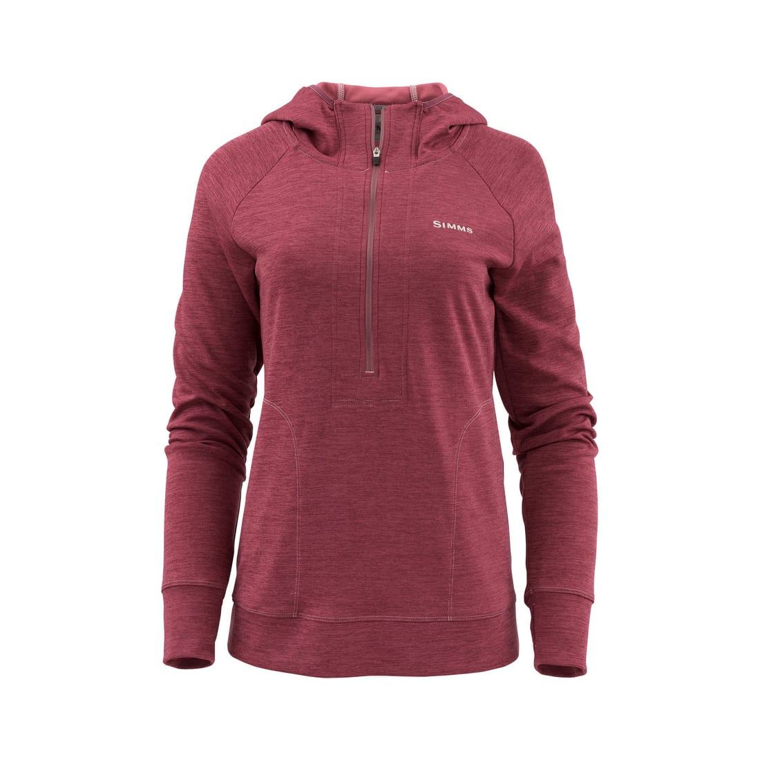 Simms Wms Bugstopper Hoody Garnet Heather JAKTIA