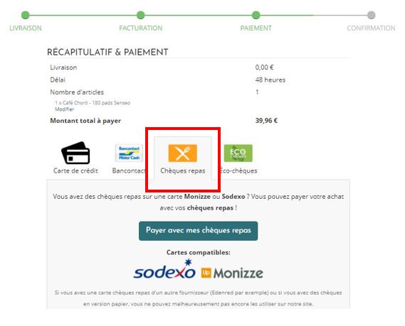 Comment payer par chèques-repas ou par éco-chèques