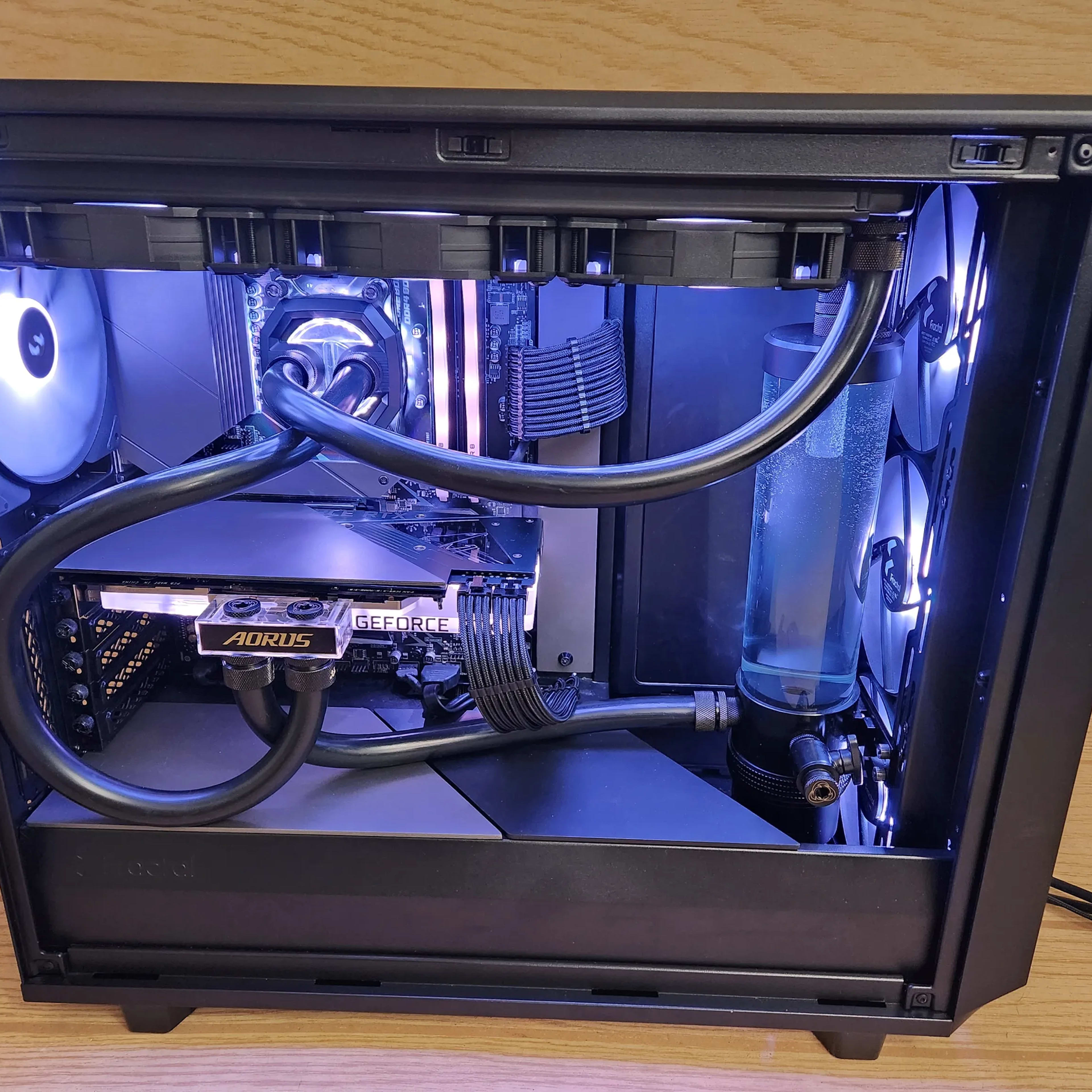 Custom Water Cooled Rgb Gaming Pc Ryzen X Rtx Gb Ram Tb Ssd Jawa