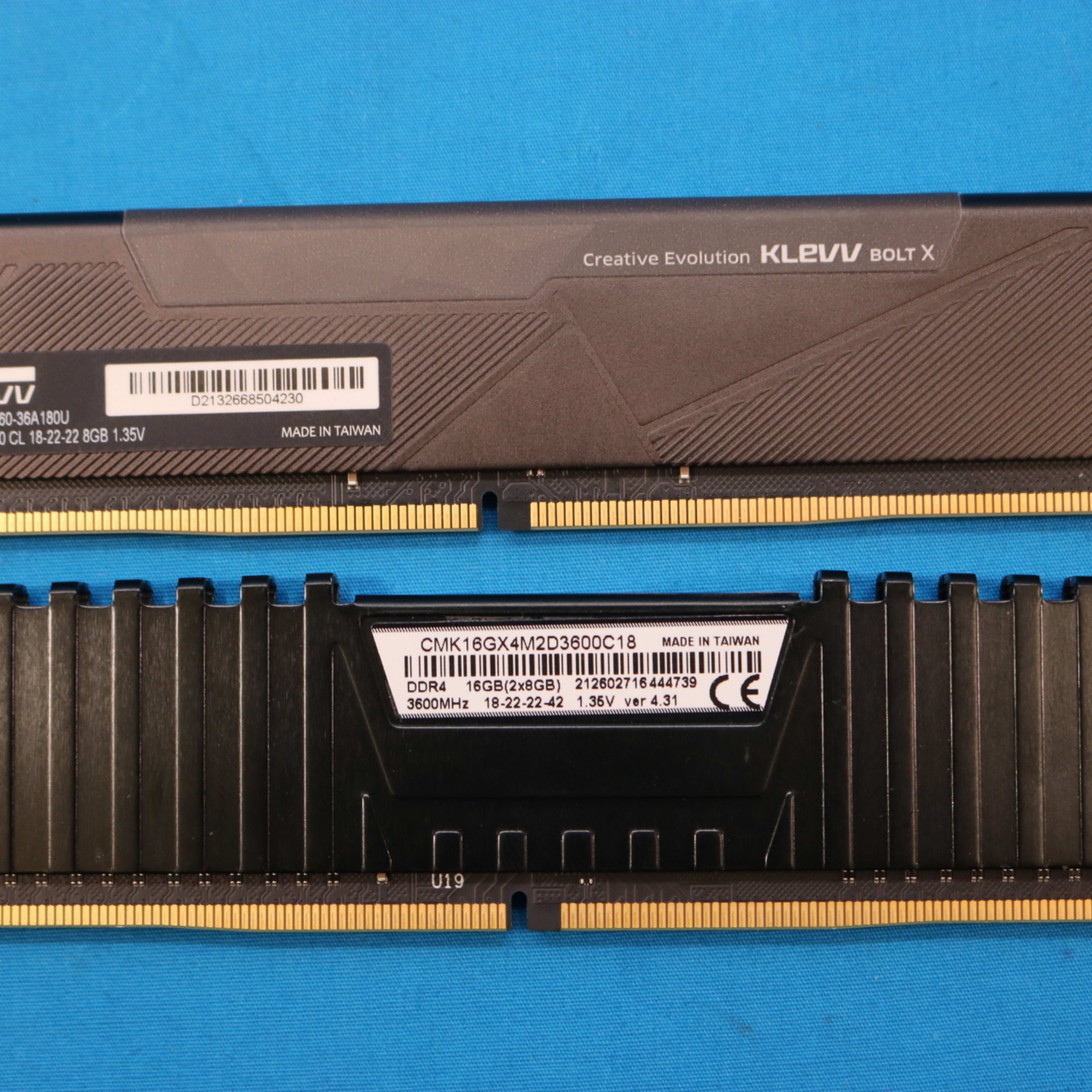 2x8GB - 3600mhz Mixed Kit - Corsair / KLEVV - DDR4 RAM - 4144116496 | Jawa 2x8GB - 3600mhz Mixed Kit - Corsair / KLEVV - DDR4 RAM - 4144116496 | Jawa