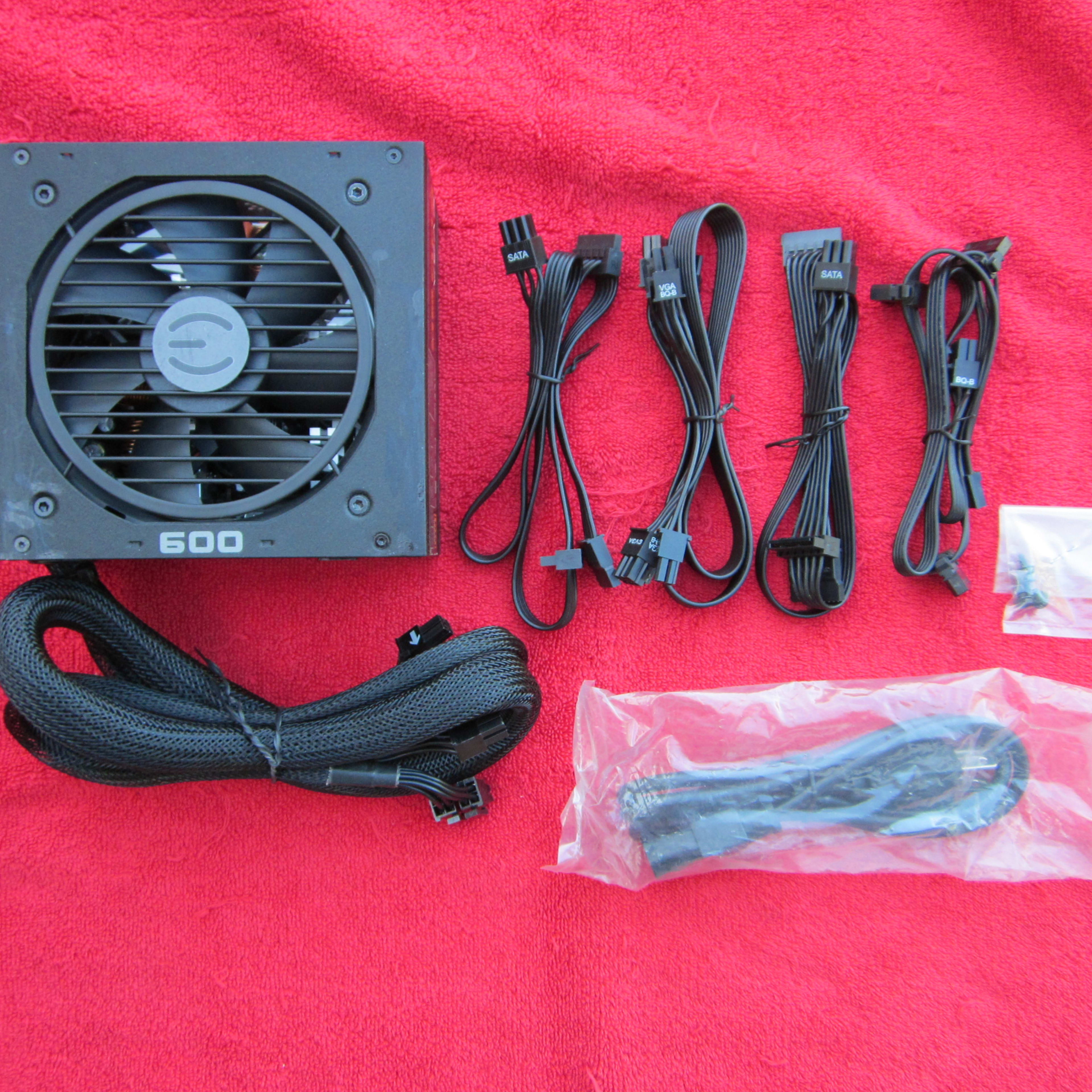 EVGA 600 BQ, 80+ BRONZE 600W, Semi Modular, Power Supply 110-BQ-0600-RX ...