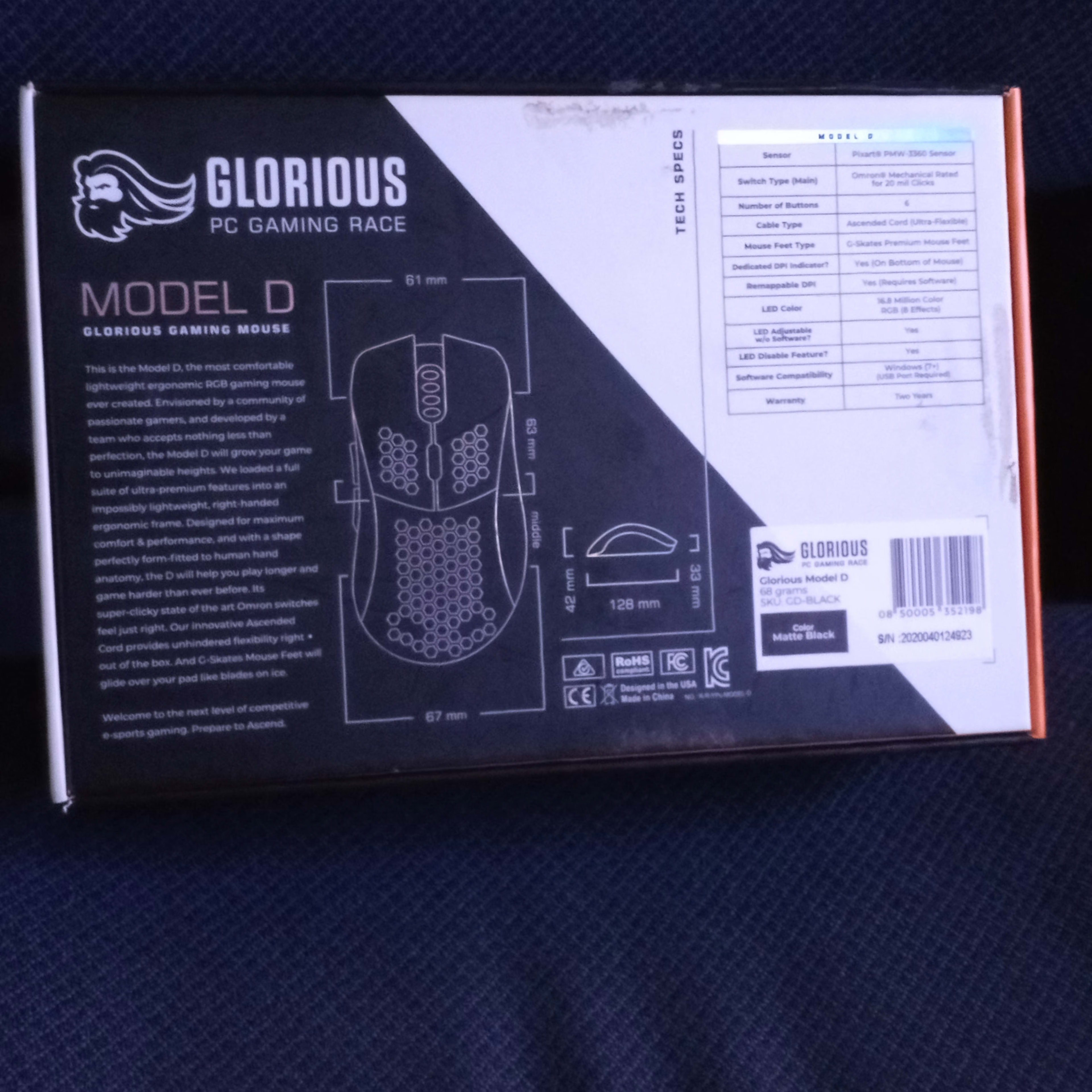 Glorious PC Gaming Race MODEL D Wired Optical Mouse (Matte Black) | Jawa Glorious PC Gaming Race MODEL D Wired Optical Mouse (Matte Black) | Jawa