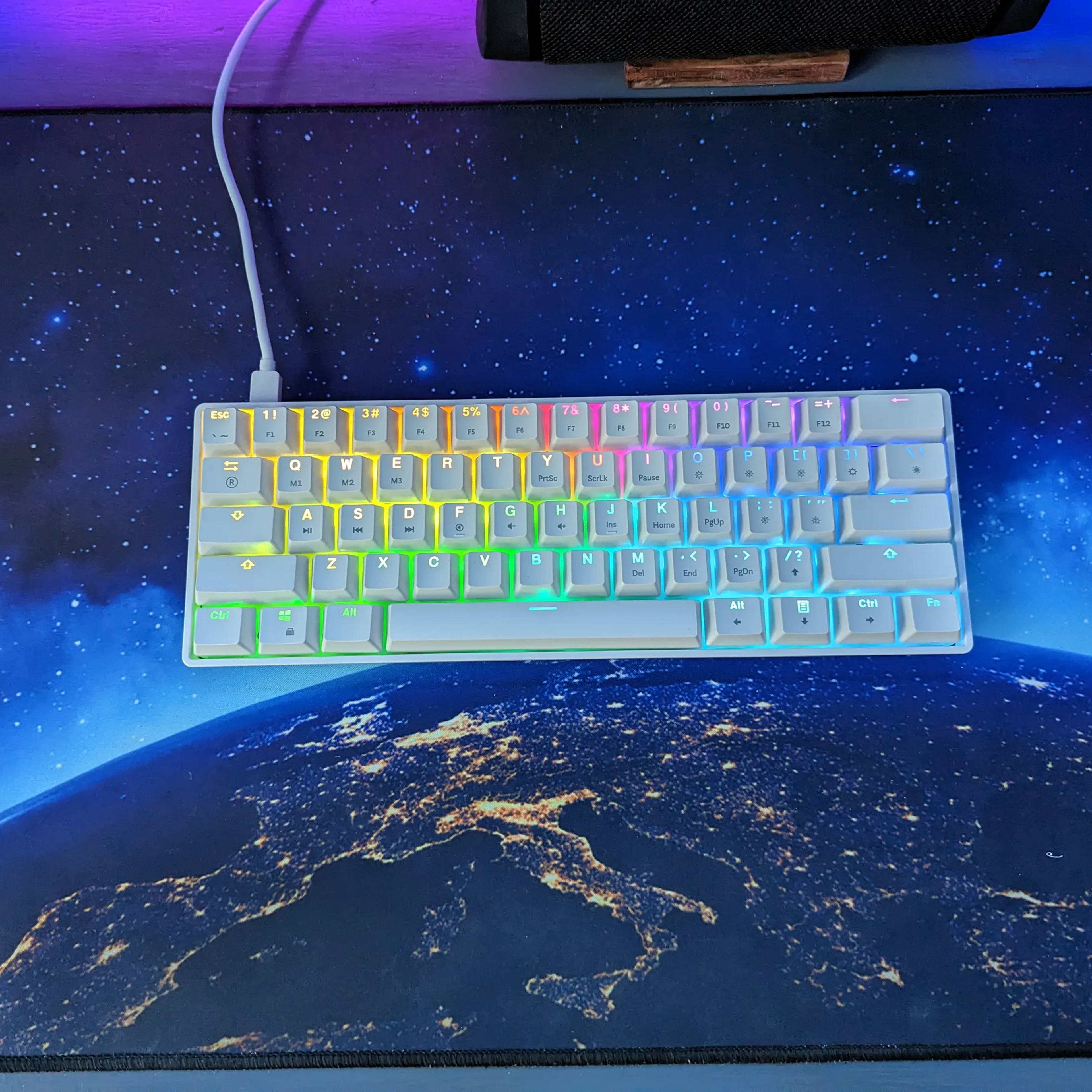 HK GAMING GK61 Mechanical Gaming Keyboard (Gateron Optical Red, White ... HK GAMING GK61 Mechanical Gaming Keyboard (Gateron Optical Red, White ...
