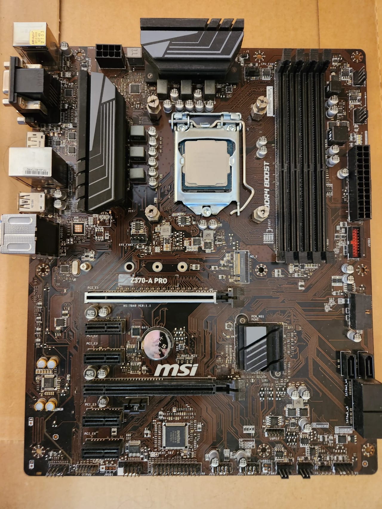 Intel i7-8700K CPU | MSI Z370-A Pro Motherboard | Please Intel i7-8700K CPU | MSI Z370-A Pro Motherboard | Please