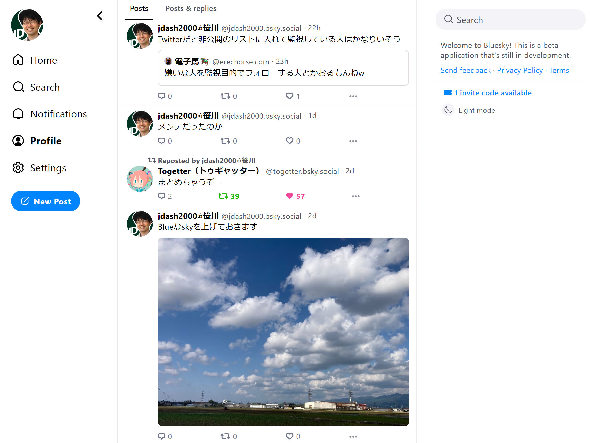 【2024年1月更新】分散型SNS「Bluesky」を2週間ほど使ってみたレビュー（2023年4月）