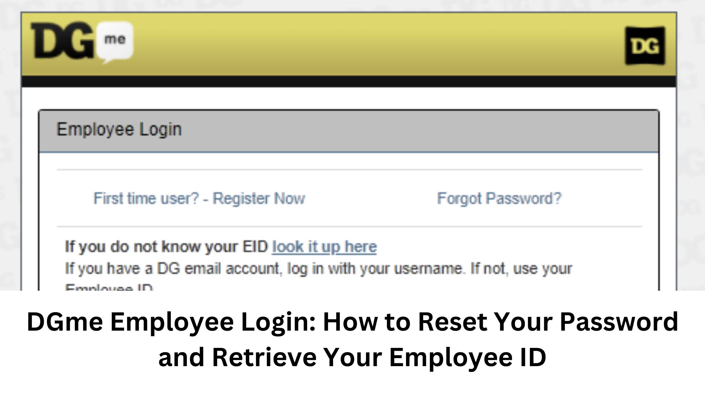 DGme Employee Login: How to Reset Your Password and Retrieve Your ...