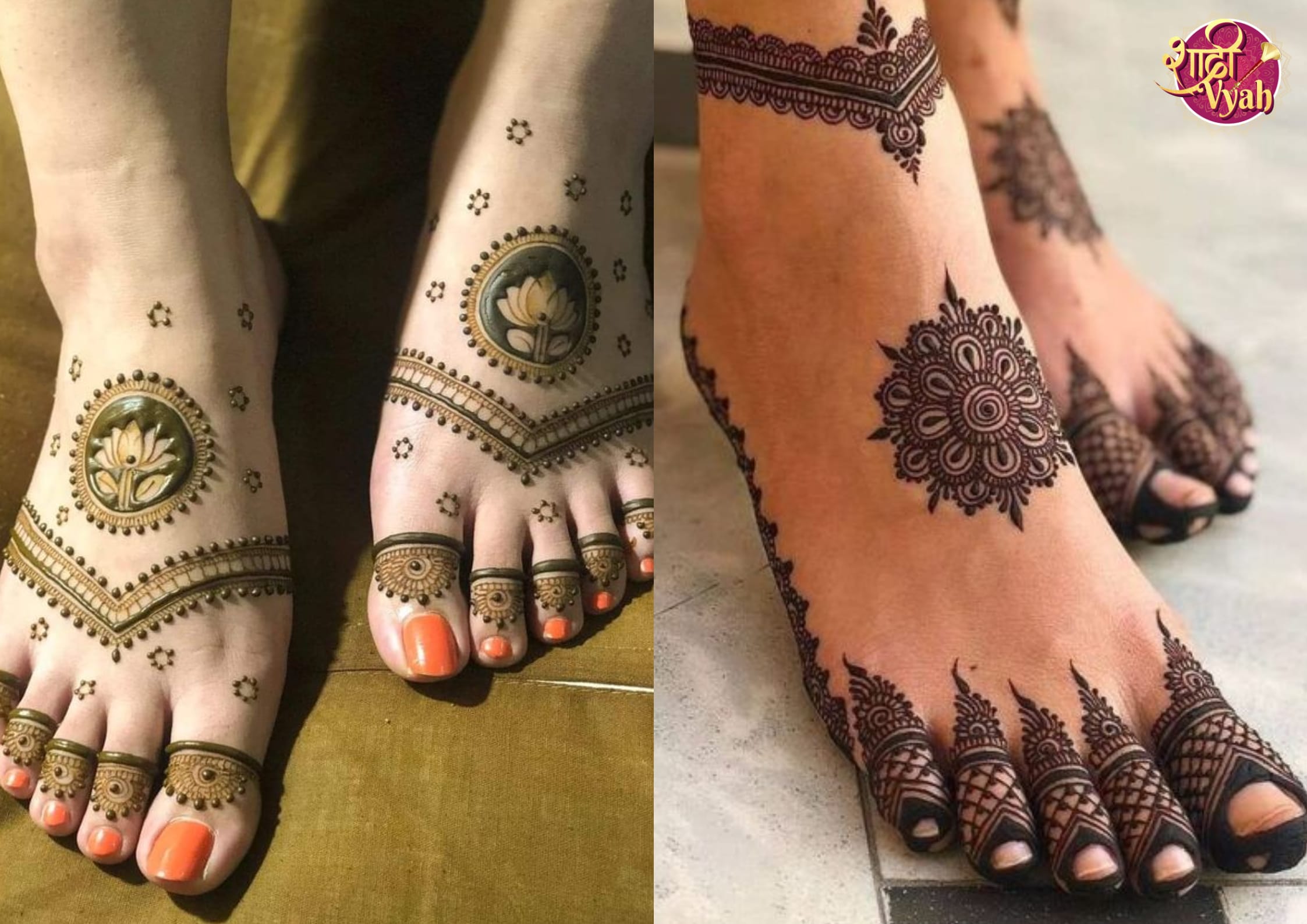Simple Mehndi Foot Designs