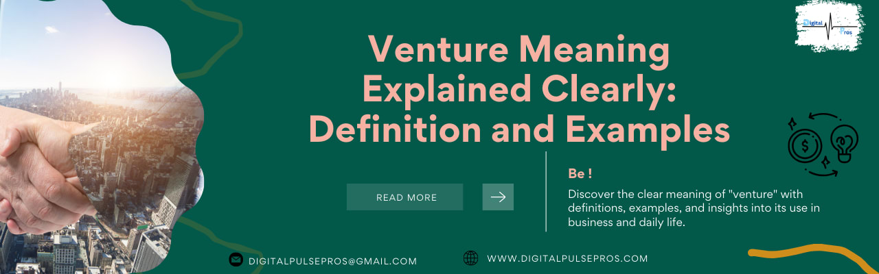 Venture Meaning Explained Clearly | Education