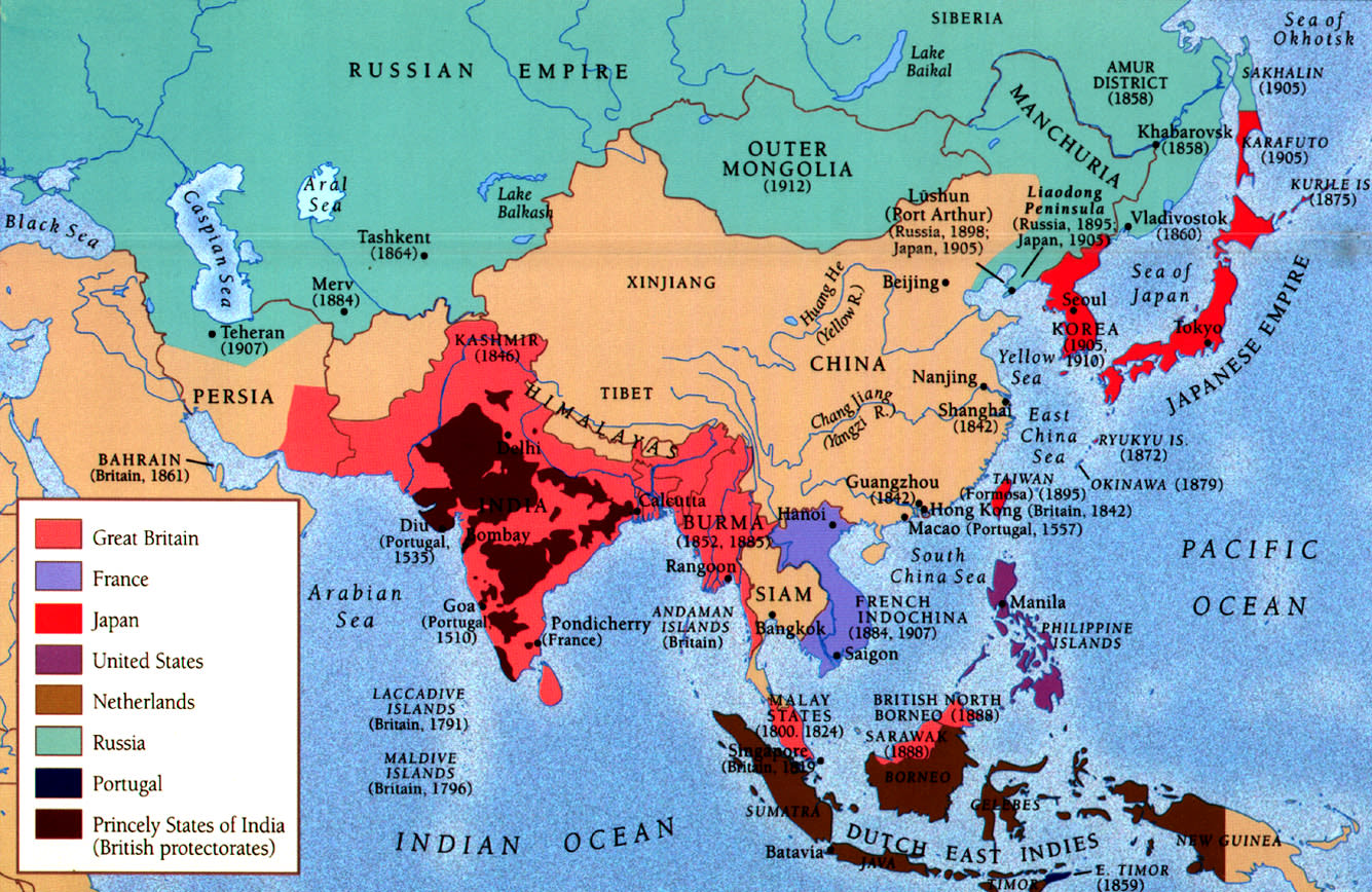 Imperialism Asia Map A Brief History Of British Imperialism In India