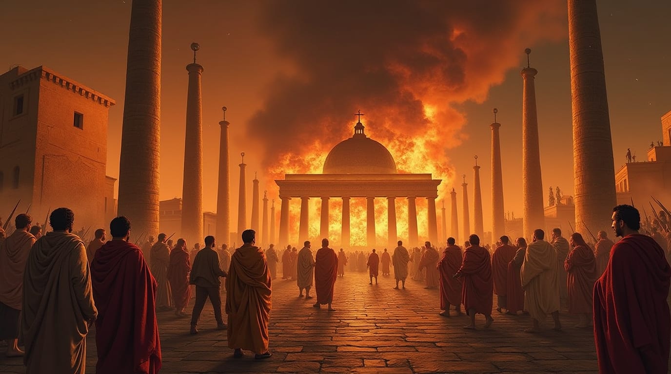 Great Fire Of Rome Harp Man