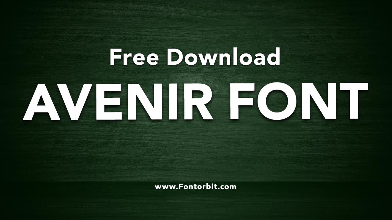 Avenir Free Font