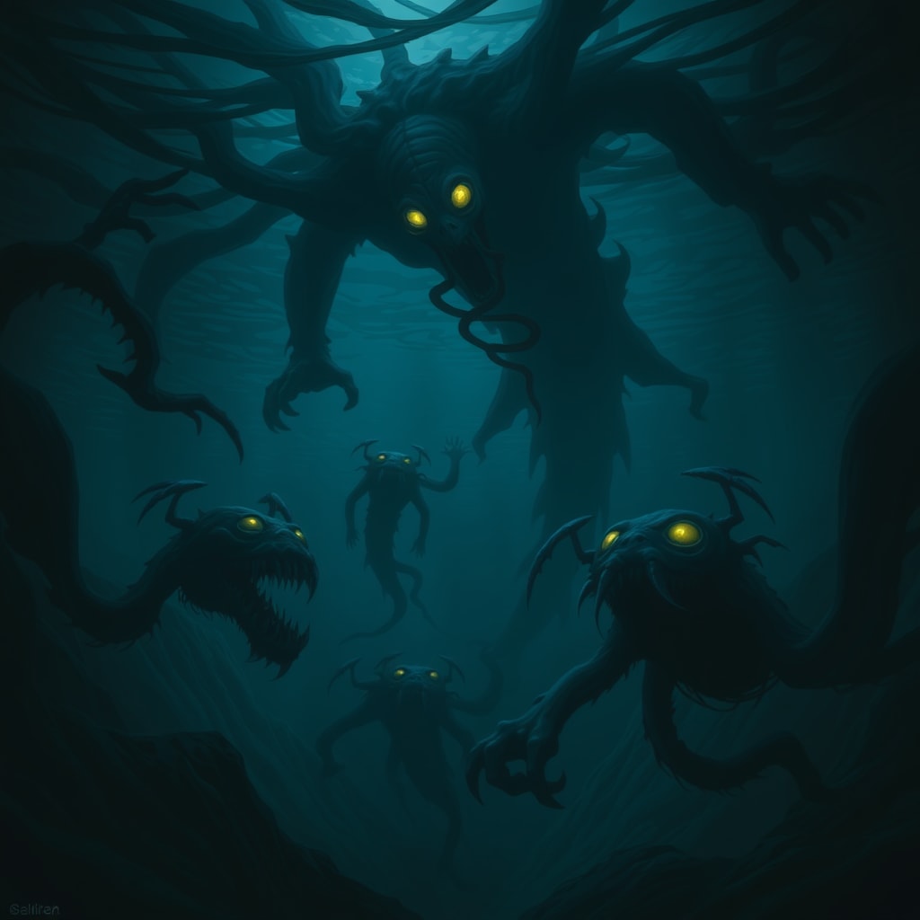 Scary Deep Sea Creatures Art