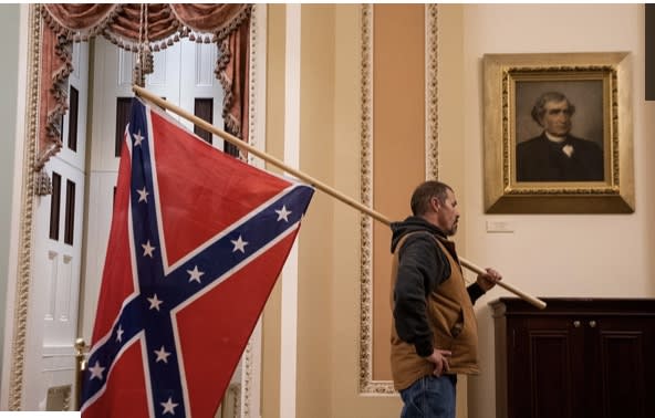 Identity Of Man With Confederate Flag At White House