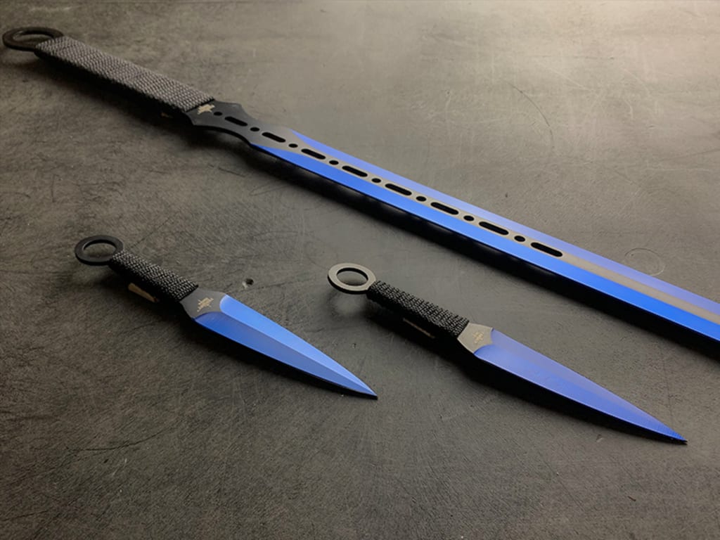 Types Of Ninja Swords Shinobi Ninja Sword Hand Honed Sharp Edge Black