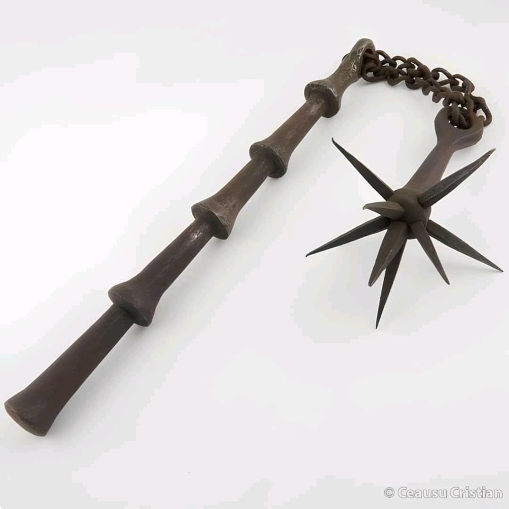 Medieval Flail Weapon Unleashing Destruction: The Medieval Flail's